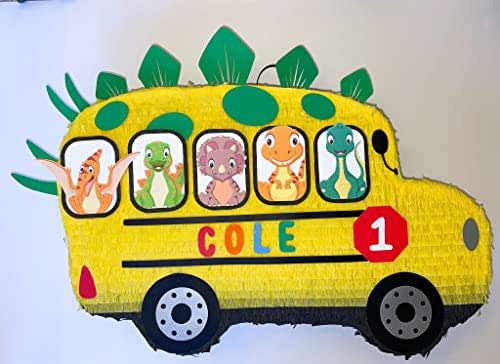 Amazon.com: Birthday Bus Piñata/Dinosaur Bus Piñata/Dinosaur Piñata ...