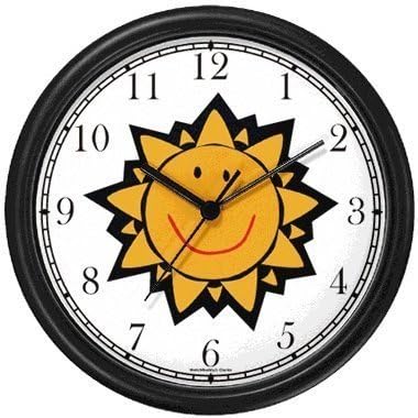 Amazon｜Smile, Smiley, Smiling Sun or Star Wall Clock by WatchBuddy ...