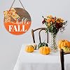 Amazon.com: Hello Fall Door Wreath Thanksgiving Welcome Wood Sign Door ...