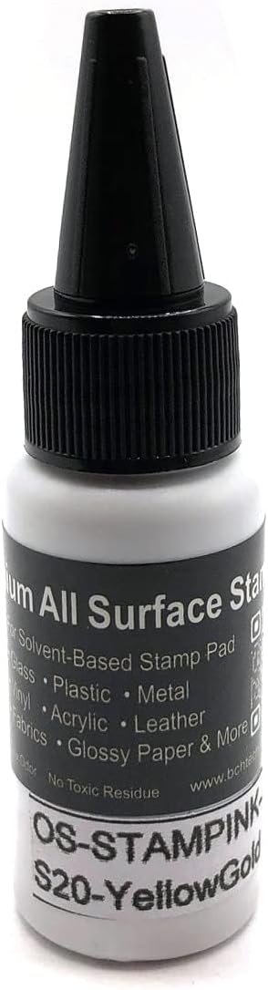 Amazon.com: BCH Stamp Ink Refill (Yellow Gold) – Vibrant Metallic Ink ...