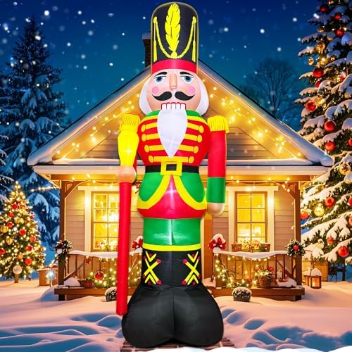 Amazon.com: 12FT Giant Christmas Inflatables Nutcracker Decoration ...