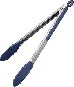 600ºF Heat Resistant Kitchen Tongs: U-Taste 12 inch Large Silicone ...