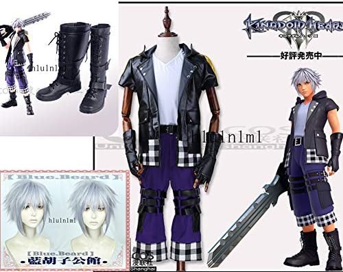 Amazon.co.jp: Kingdom Hearts Riku Riku Cosplay Costume + Wig + Shoes ...