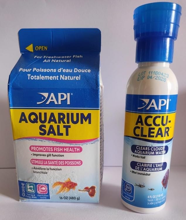API Aquarium Salt 454 g and API Accu-Clear - 118 ml -(2 Items Combo ...