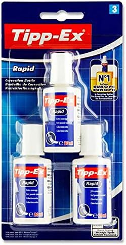 TIPP Ex Rapid Correction Fluid – 20 ml, Pack of 2+1 : Amazon.co.uk ...
