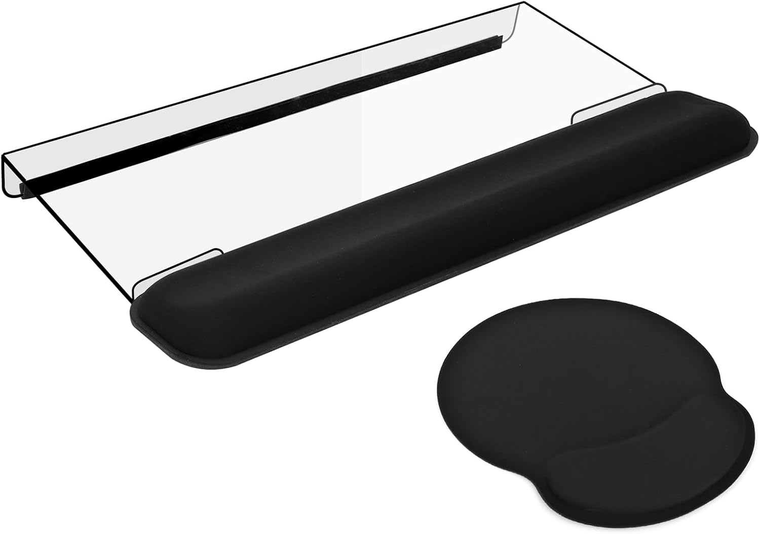 Amazon.com : 3 Pieces Acrylic Keyboard Stand with Wrist Rest Set ...