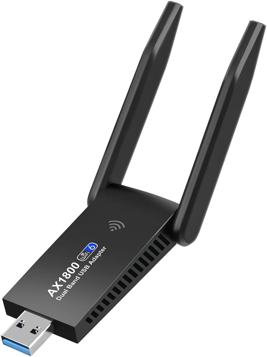 1800Mbps USB WiFi 6 Adapter,AX1800 USB WiFi Adapter for PC Desktop ...