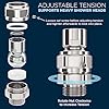 HammerHead Showers® Solid Metal Shower Head Swivel Ball Adapter, Chrome ...
