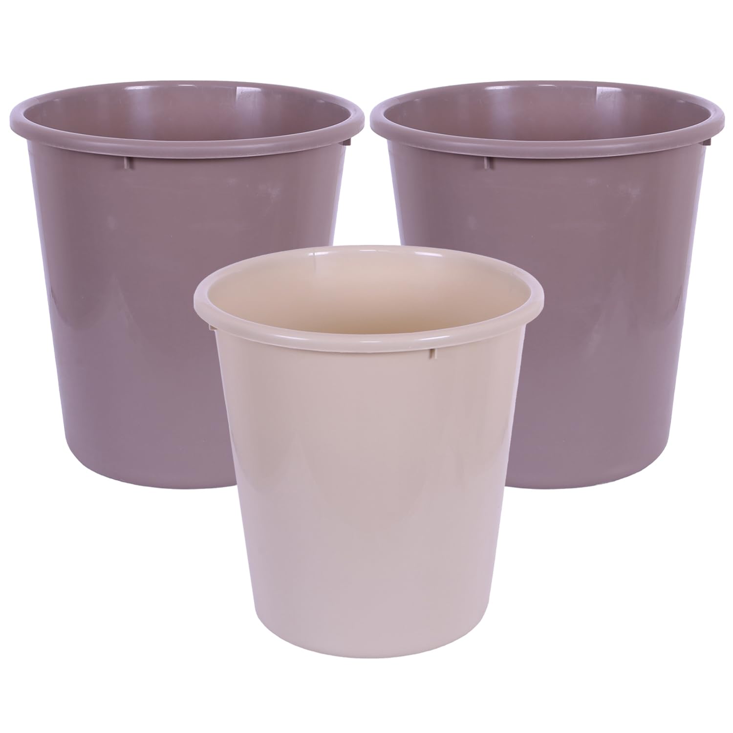 Kuber Industries (Set of 3) Plastic Open Top Dustbin Without Lid - Food ...