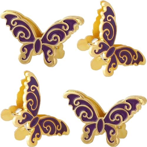 Amazon.com : DUOYUZHIYU 4Pcs Butterfly Metal Paper Clip Book Clips ...