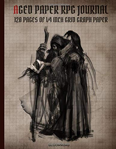 Buy Aged Paper RPG Journal 120 pages of 1/4 inch Grid Graph Paper ...