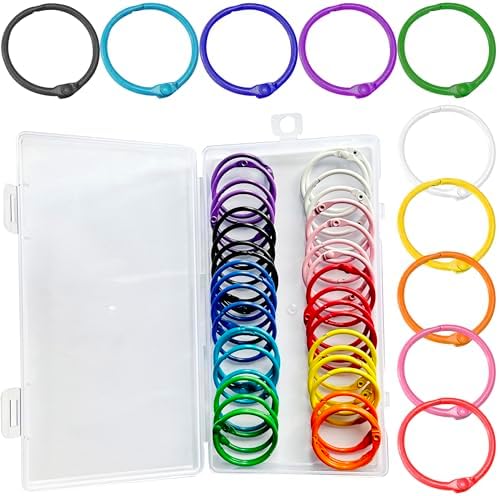 Amazon.com : Keychains or Key Rings, 1 1/5" Loose Leaf Binder Rings for ...