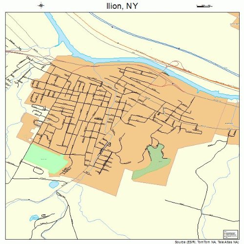 Amazon.com: Large Street & Road Map of Ilion, New York NY - Printed ...