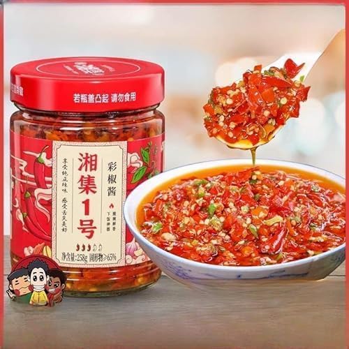 Amazon.com : Hunan specialty colored chili sauce258g/can, garlic ...