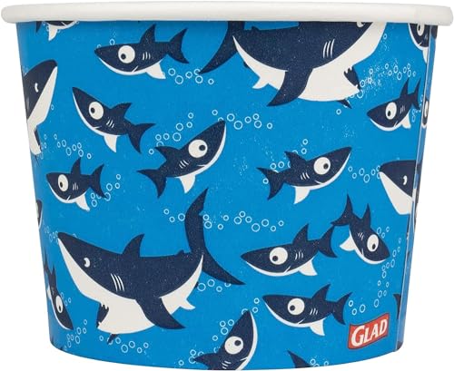 Snapklik.com : Glad Disposable Paper Snack Cups In Shark Design Snack ...