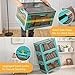 Amazon.com: Homeforce Collapsible Storage Bins with Lids and Wheels ...