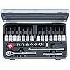 Amazon | 京都機械工具(KTC) 6.3sq.T型トルクス・E型トルクスヘキサゴンビットソケットレンチセット TBT226TH | ソケットビット