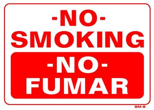 Amazon.com: NO SMOKING NO FUMAR 10x14 Plastic Sign : Industrial ...