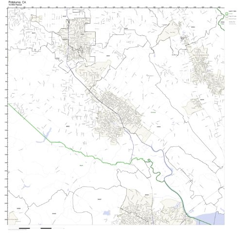 Amazon.com: Petaluma, CA ZIP Code Map Laminated : Office Products