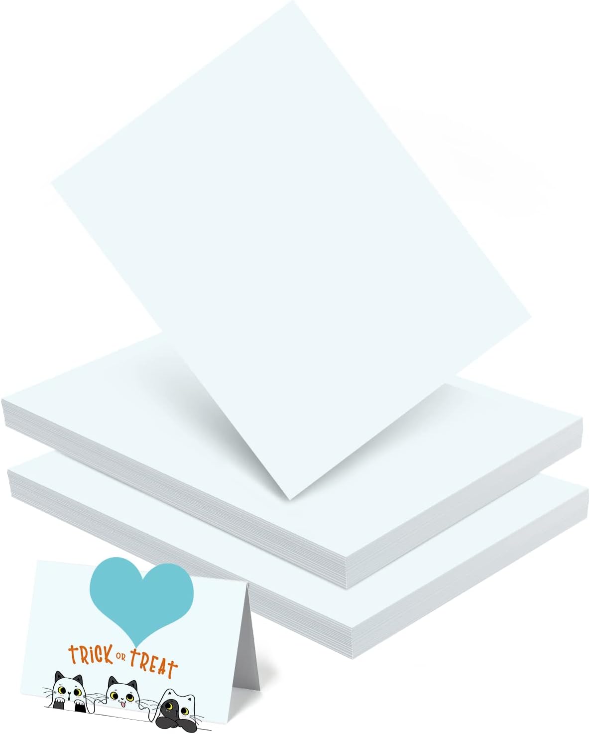 Amazon.com : White Cardstock Paper 8.5 x 11, 120 Sheets 250g Premium ...