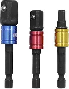 3PCS Impact Grade Socket Adapter/Extension Set Turns ，1/4", 3/8", and 1 ...