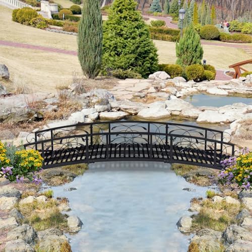 Amazon.com : Metal Garden Bridge 8 FT - Durable Decorative Footbridge ...