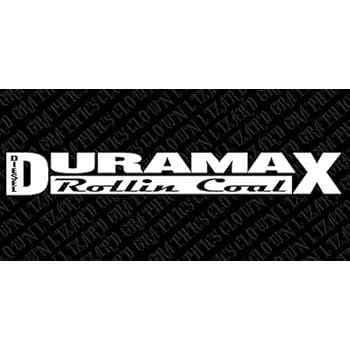 "Duramax Turbo Diesel" Windshield Vinyl Banner Wall Decal 40" x 4" With ...