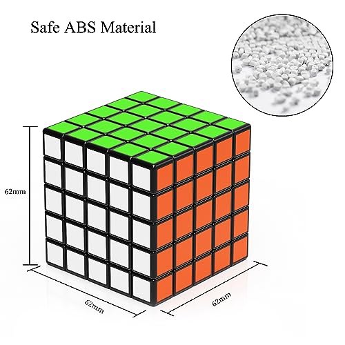 TBFUNNY Speed Cube 5X5 Magic Cube 62mm, Brain Teaser Puzzle Fast ...
