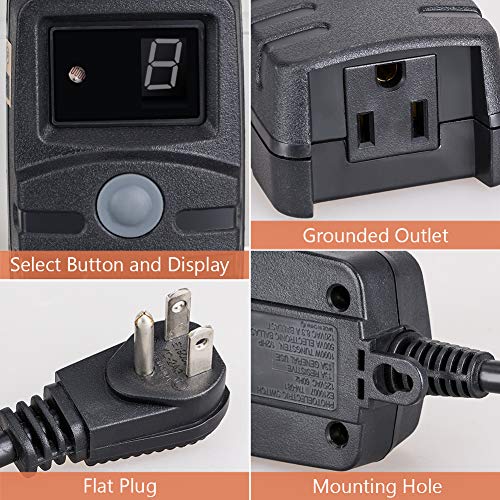 Snapklik.com : Outdoor Digital Timer, Waterproof Light Sensor Timer For ...