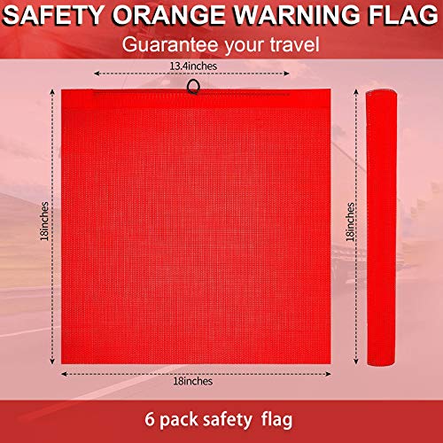 Snapklik.com : 6 Pcs Trailer Safety Flag For Trucks Warning Flag