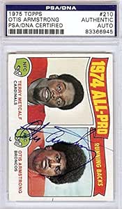Otis Armstrong Autographed Signed 1975 Topps Card #210 Denver Broncos ...