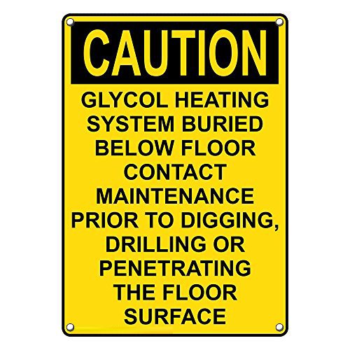 Amazon.com: Weatherproof Plastic Vertical OSHA Caution Glycol Heating ...