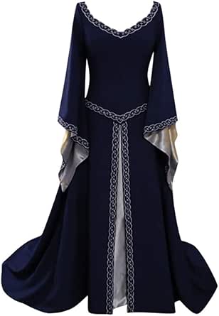 Amazon.com: Renaissance Dress Women Medieval Irish Peasant Costume ...