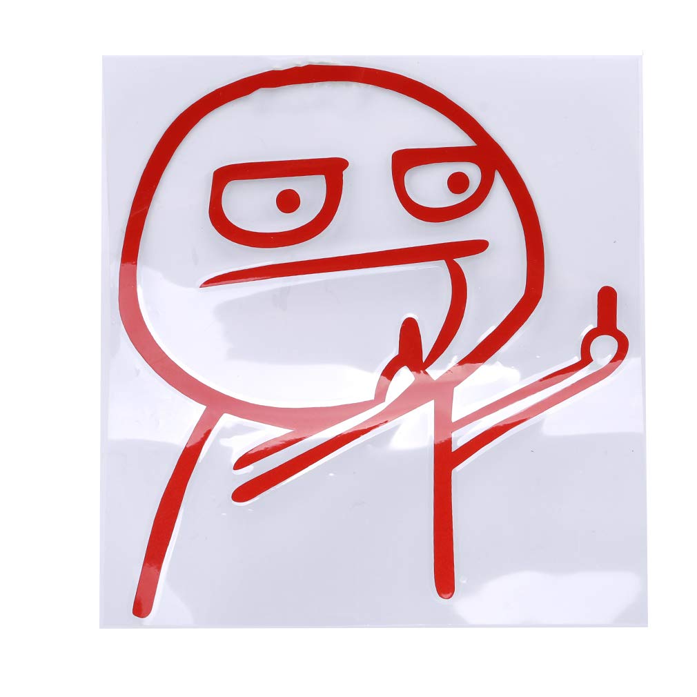 Buy LnLyin Funny Middle Finger Car Sticker Truck SUV Window Decal Door ...