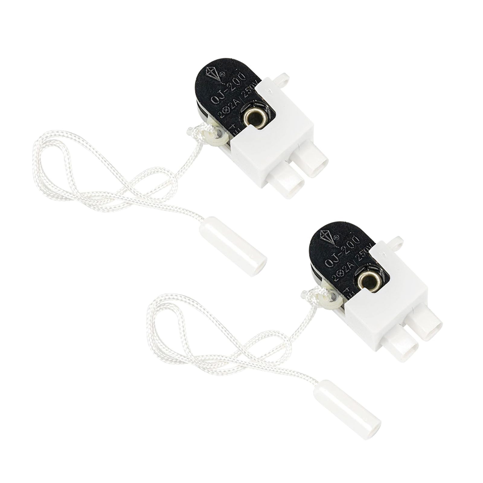 Easy To Use Pack Of 2 Pull Cord Switches Pull Switches 250V 2A Pull Chain Switches Set For ...