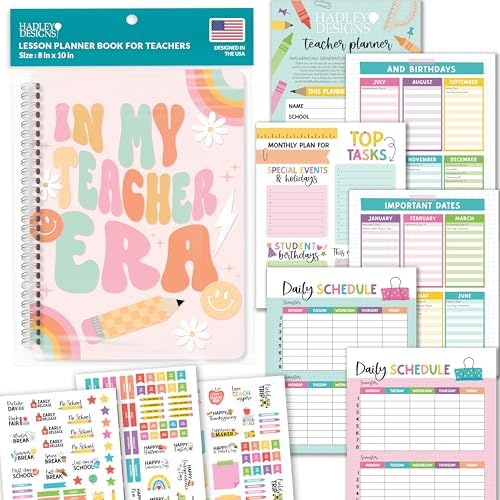 Teacher Planner 2025-2026 – Undated Lesson Planner Book with Stickers ...