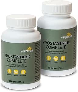 Wellpursan Prostastark Complete - 180 Stück Prostata Kapseln mit Kürbiskernpulver ...