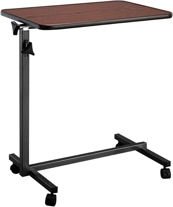 Amazon.com: Adjustable Overbed Bedside Table with Wheels, Tilt Top ...