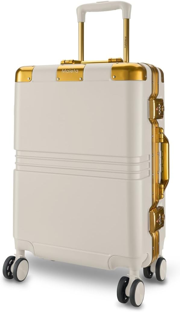 Amazon.com | Maleta Gold Series Cabin Trolley Bag 20 inch Aluminium ...