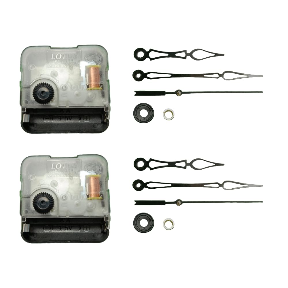 Buy 2 Sets of Wall Clock Movement Mechanism with 2 Hour Hands, 2 Minute ...