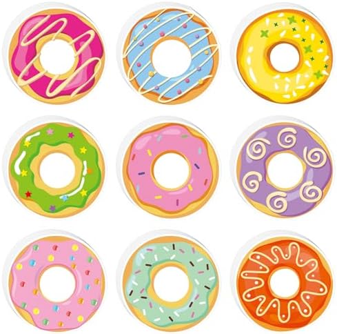 Amazon.com: 45 Pcs Colorful Donut Cutouts 6'' Donuts Cutouts for ...
