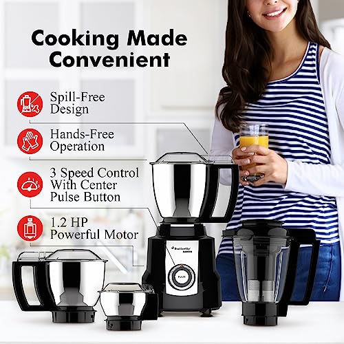 Butterfly Magnum 1.2 HP Mixer Grinder 4 Jar Price in India - CompareNow
