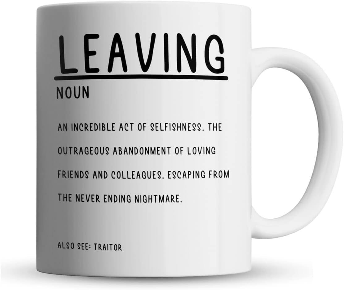 Inky Penguin - Leaving, Traitor, Funny Definition - Colleague Gift Mug, Ceramic, 11fl. oz ...