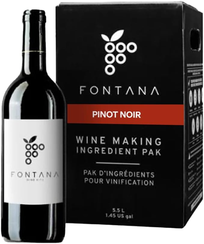 Amazon.com: Fontana Pinot Noir Wine Kit Ingedients - 6 Gallon DIY Kit ...