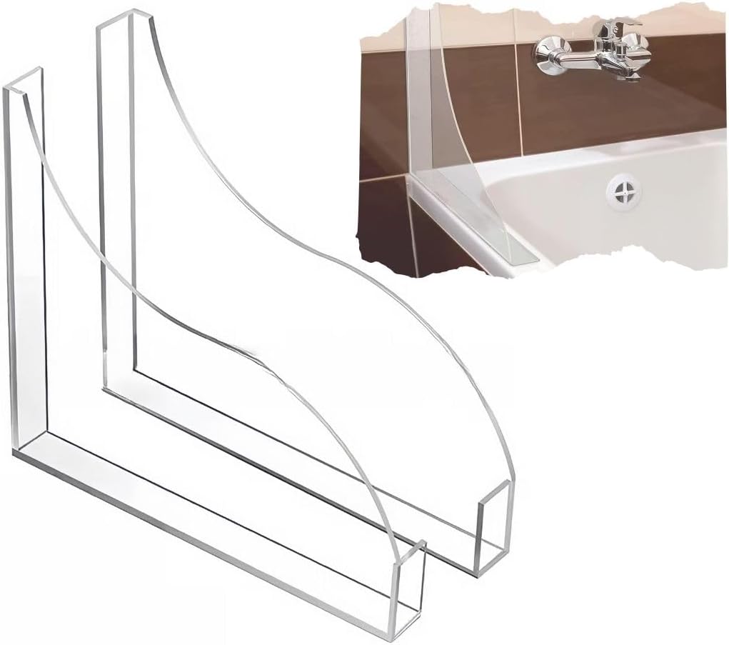 Amazon.com: TD Deco 2PCS Upgrade Shower Splash Guard,Acrylic Splash ...