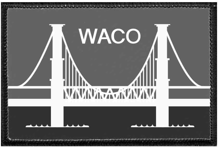 Amazon.com: Waco City Flag - Black and White Morale Patch | Hook and ...