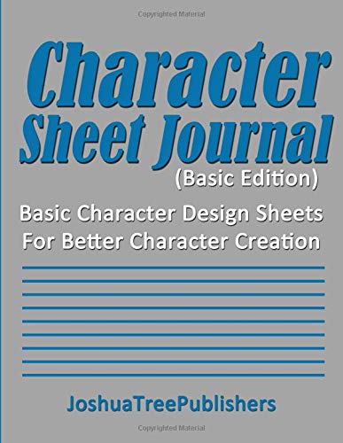 Buy Character Sheet Journal, Basic Edition: Basic Character Design ...