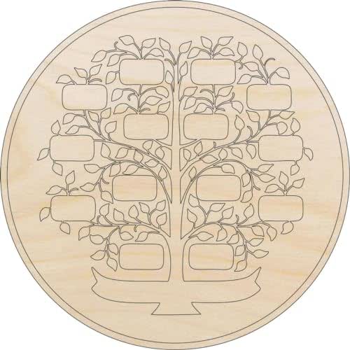 Amazon.com: Design Family Tree - Laser Cut Out Unfinished Wood Craft ...
