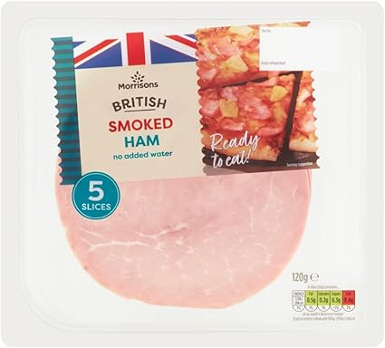 Morrisons British Smoked Ham 5 Slices, 120g : Amazon.co.uk: Grocery