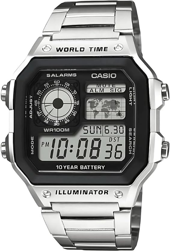 Casio Collection Rectangle Casual Watch for Men model AE-1200WHD-1A ...
